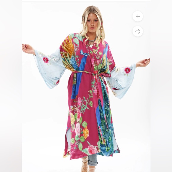 BHLDN | Intimates & Sleepwear | Bhldn Marie Antoinette Kimono Robe Tie ...